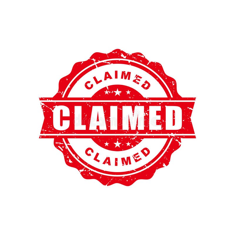 Red Grunge Claimed Stamp Template Vector Stock Vector - Illustration of ... Red Grunge Claimed Stamp Template Vector Stock Vector - Illustration of ...