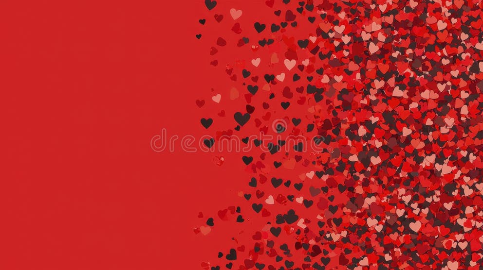 Abstract Red Heart Pattern Background Design Stock Illustration ...