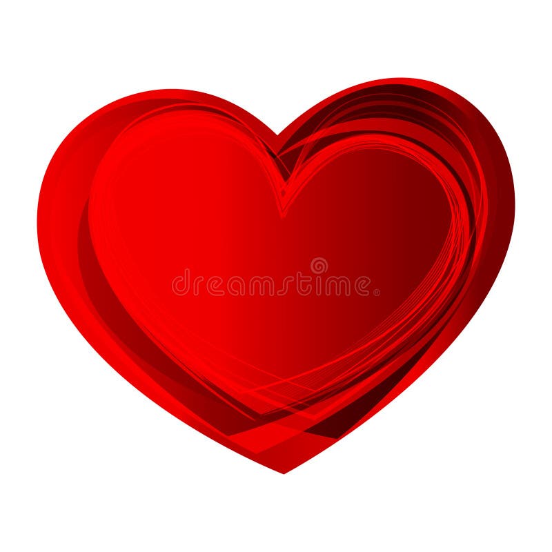 Abstract red heart shape stock vector. Illustration of heart - 28857739