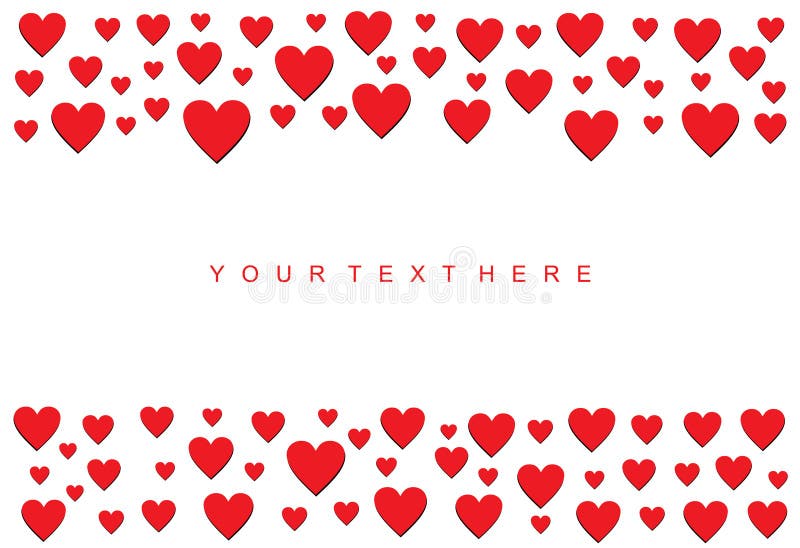 Heart Background Template Pattern Vecto Stock Vector - Illustration of ...