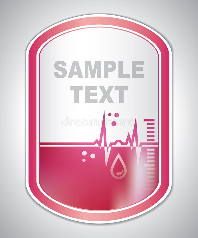 Abstract Red Laboratory Label Stock Vector - Illustration of experiment ...