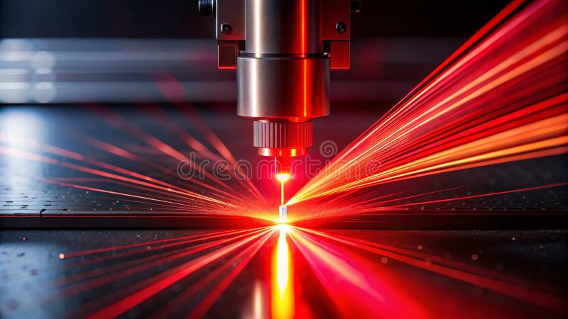 Abstract Red Laser Beam a Striking Minimalist Visual for Technology ...