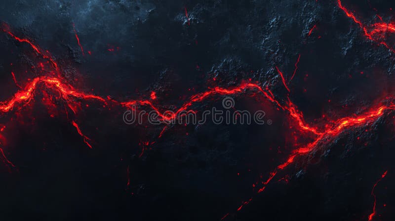 Abstract Red Lava Streaks on Dark Background Stock Illustration ...