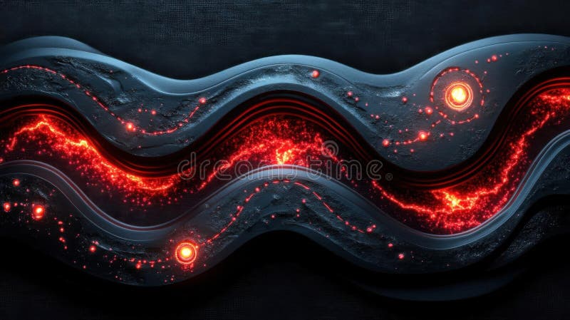 Abstract Red Lava Wave Art stock image. Image of artistic - 367001265