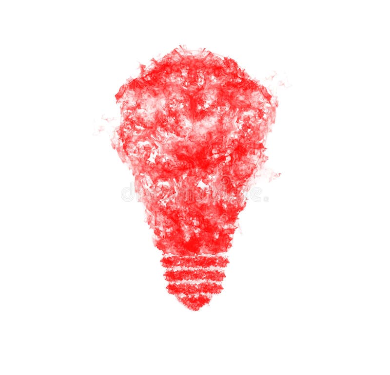 Abstract Red Light Bulb. Creative Idea Lamp Stock Photo - Image of ...