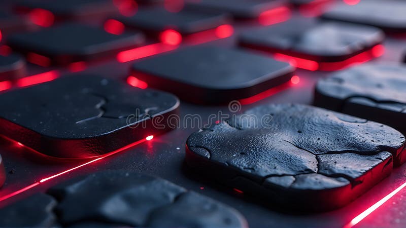 Abstract Red Light Grid Pattern Stock Illustration - Illustration of ...