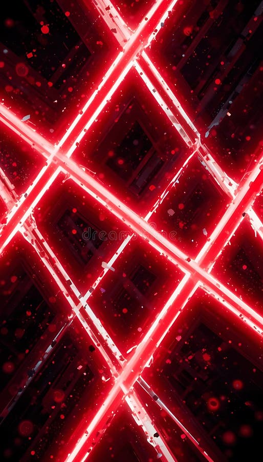 Abstract Red Light Pattern with Rectangles and Futuristic Design ...