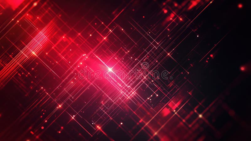 Abstract Red Light Patterns, Glowing Lines, Digital Background, Vibrant ...