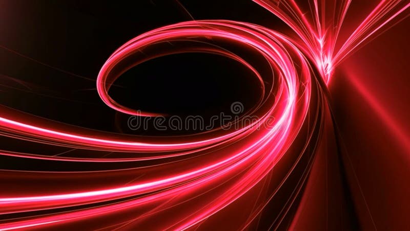 Abstract Red Light Trails on Dark Background Stock Illustration ...