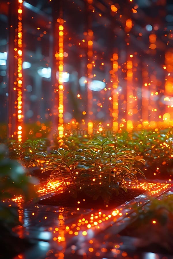 Abstract Red Light Trails and Tech Pattern, Portrait Images Generative ...