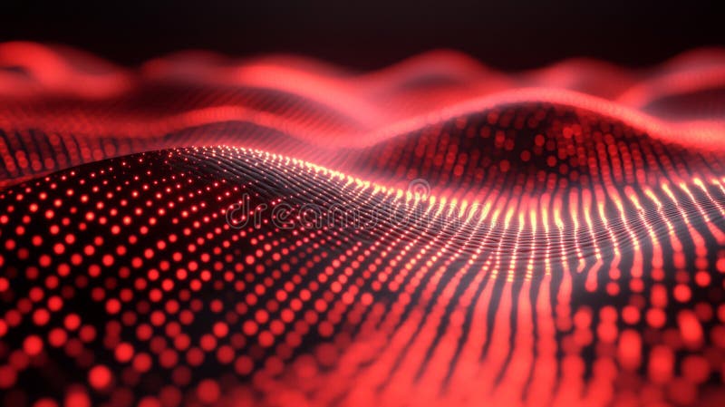 Abstract Red Light Wave Pattern Background Stock Illustration ...