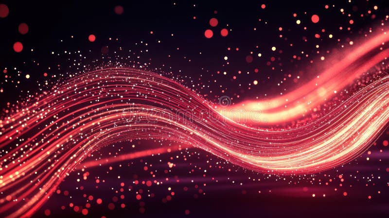 Abstract Red Light Trail Background Stock Illustration - Illustration ...
