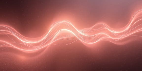 Abstract Red Light Waves Glowing Stock Illustration - Illustration of ...