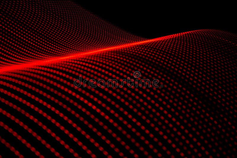 Abstract Red Lights. Electricity in Geometric Form. Pattern Forming ...