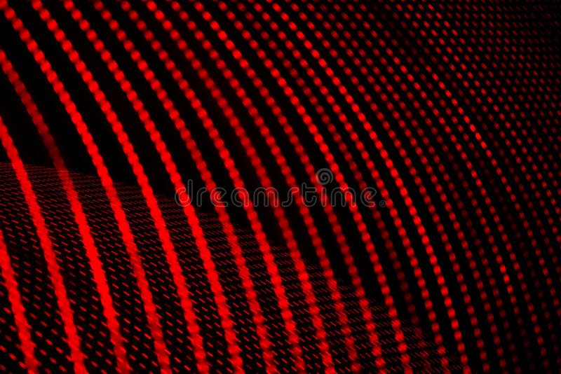 Abstract Red Lights. Electricity in Geometric Form. Pattern Forming ...
