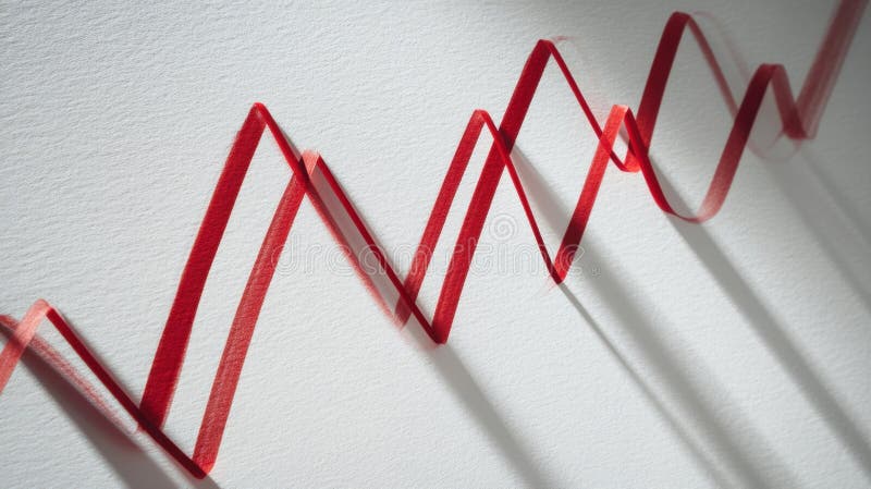Abstract Red Line Graph stock illustration. Illustration of concept ...