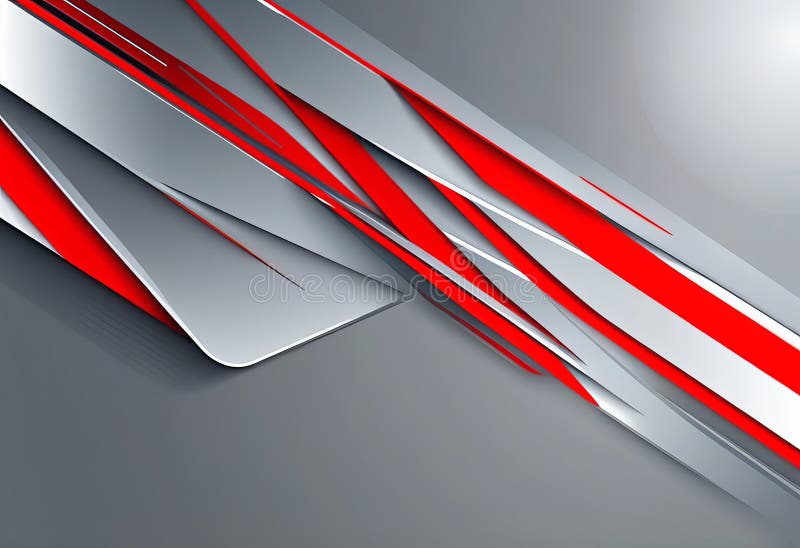 Abstract Red Line on Grey Metallic with Blank Space Design Modern ...