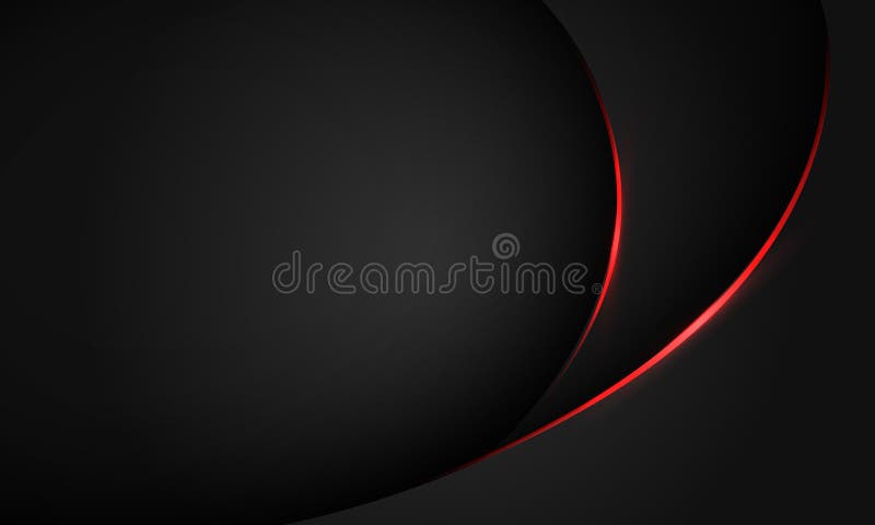 Abstract Red Line Light Curve Black Shadow on Dark Grey Geometric with ...