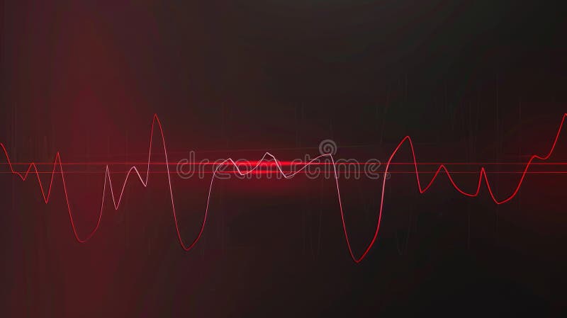 Abstract Red Line Waveform Pattern Stock Illustration - Illustration of ...