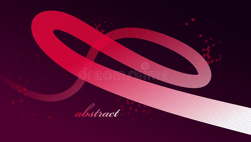 Abstract Red Lines in 3D Motion Dimensional Perspective Vector ...