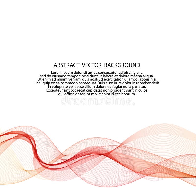 Abstract Red Lines. Vector Background. Red Smoky Wave. Eps 10 Stock ...