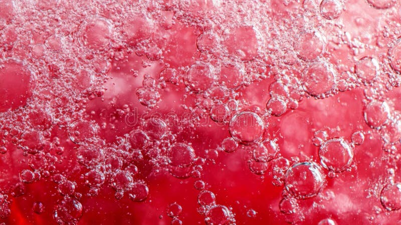 Abstract Red Liquid with Bubbles Texture Background Stock Illustration ...