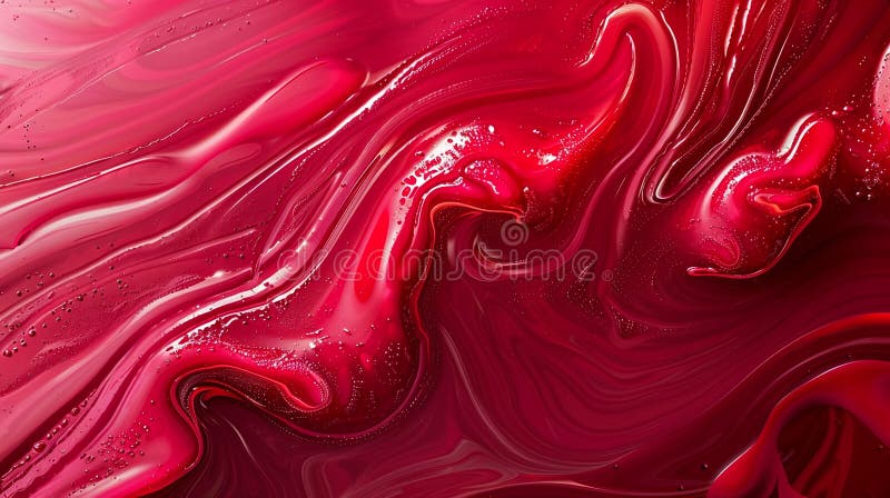 Abstract Red Liquid Paint Background with Swirling Patterns and Dynamic ...