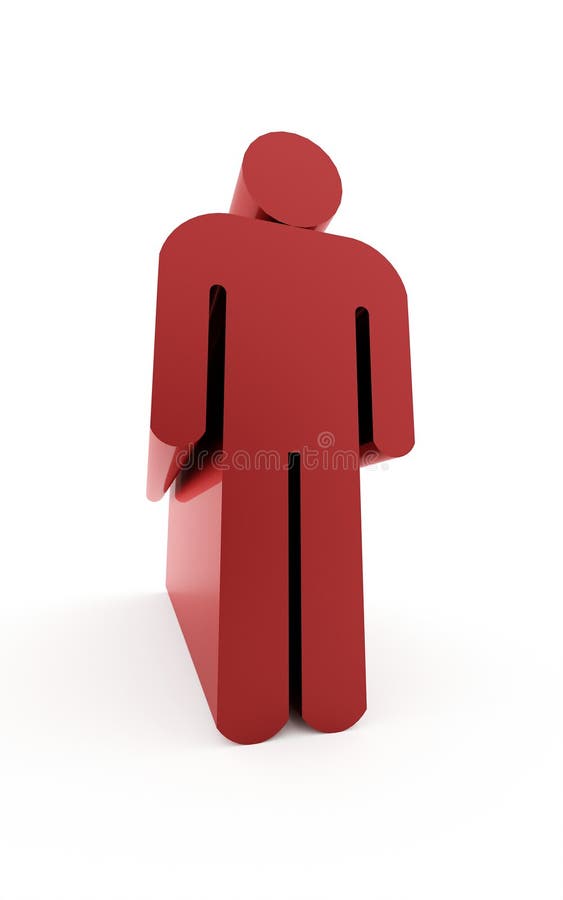 Abstract red man rendered stock illustration. Illustration of pose ...