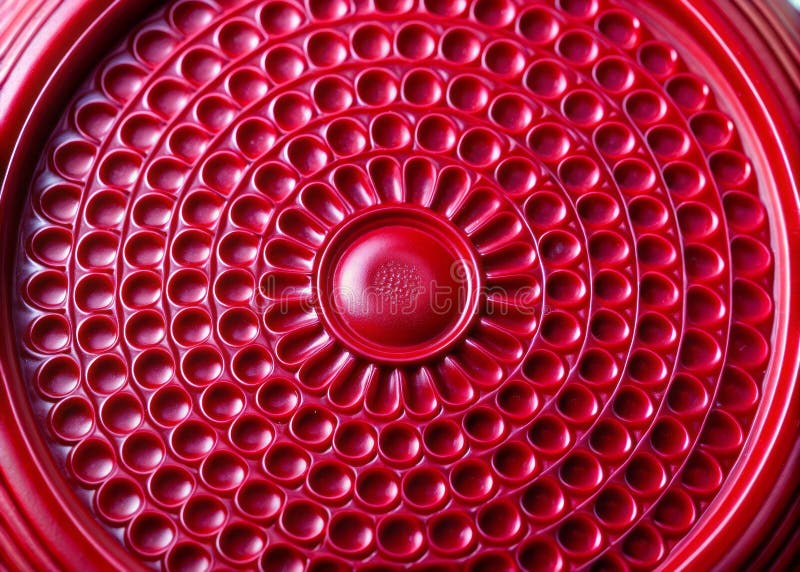 Abstract Red Maroon Plastic Container Cap Blurred Circular Patterns for ...