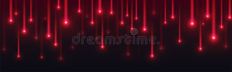Abstract Red Meteor Rain on Black Background Stock Vector ...