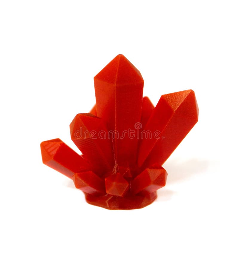 Abstract Red Model Printed on 3d Printer Close-up. Stock Photo - Image ...