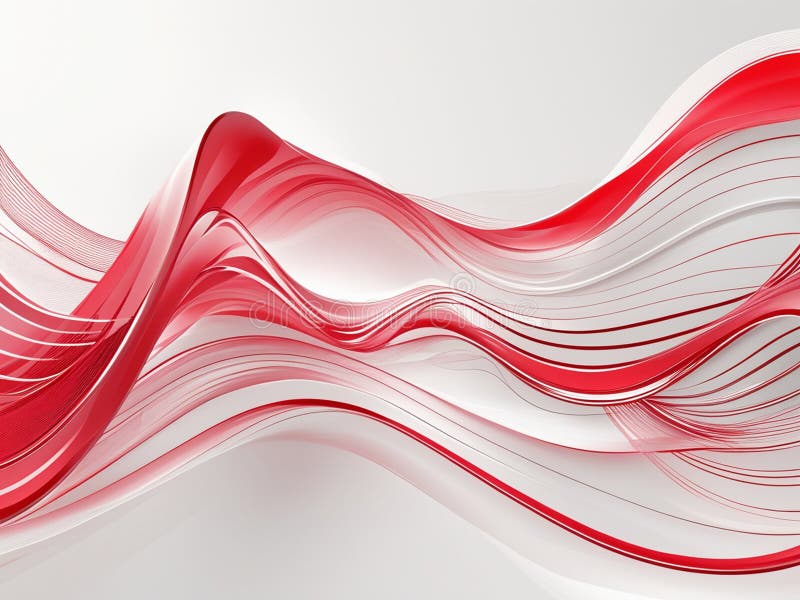 Abstract Red Motion Wave Background with Dynamic Flow Energy Digital ...