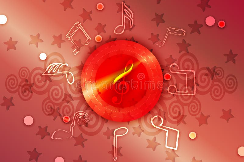 Abstract Red Music Background Stock Illustration - Illustration of ...