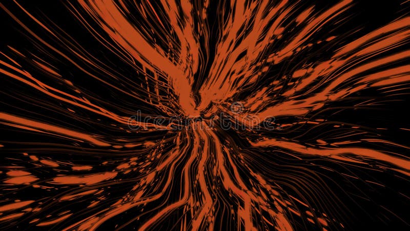 Abstract Red Narrow Fluctuating Lines on a Black Background. Design ...