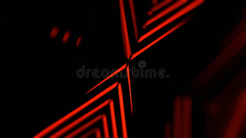 Abstract Red Neon Line Forming a Triangle Shape with Dynamic Glow in a ...