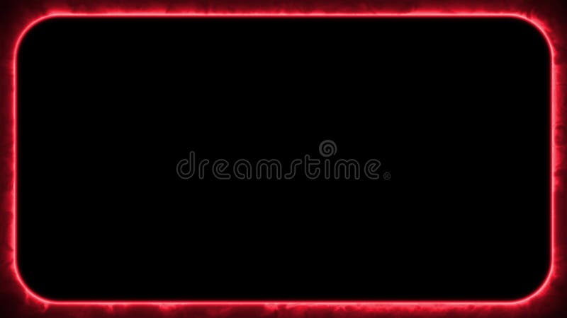 Abstract Red Neon Mist Glowing Rectangle Frame Stock Footage - Video of ...