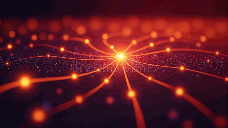 Abstract Red Network Connection Background Stock Photo - Image of ...