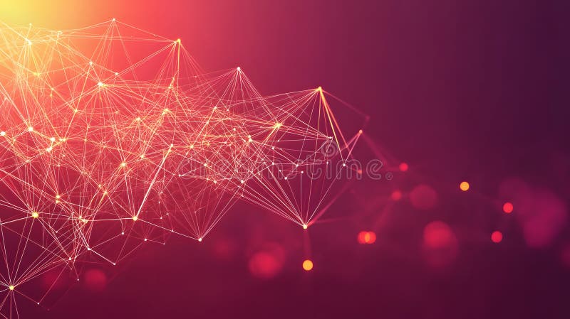 Abstract Red Network Connections Background Dots Royalty Free Image ...