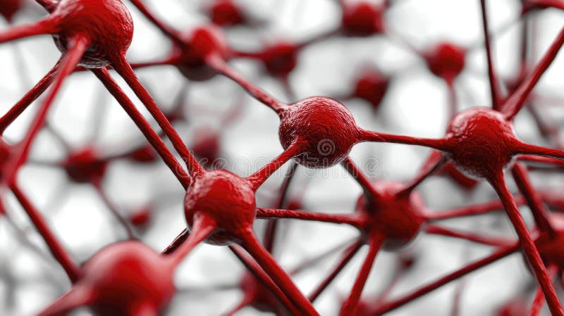 Abstract Red Network Exploring Connectivity, Innovation, and the Future ...