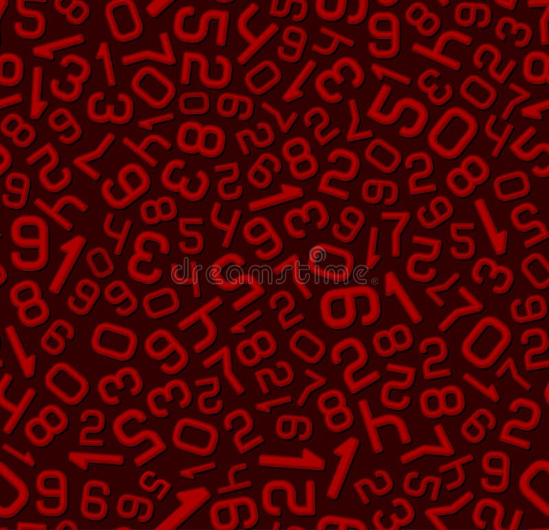 Abstract Red Number Seamless Background. Vector Stock Vector ...