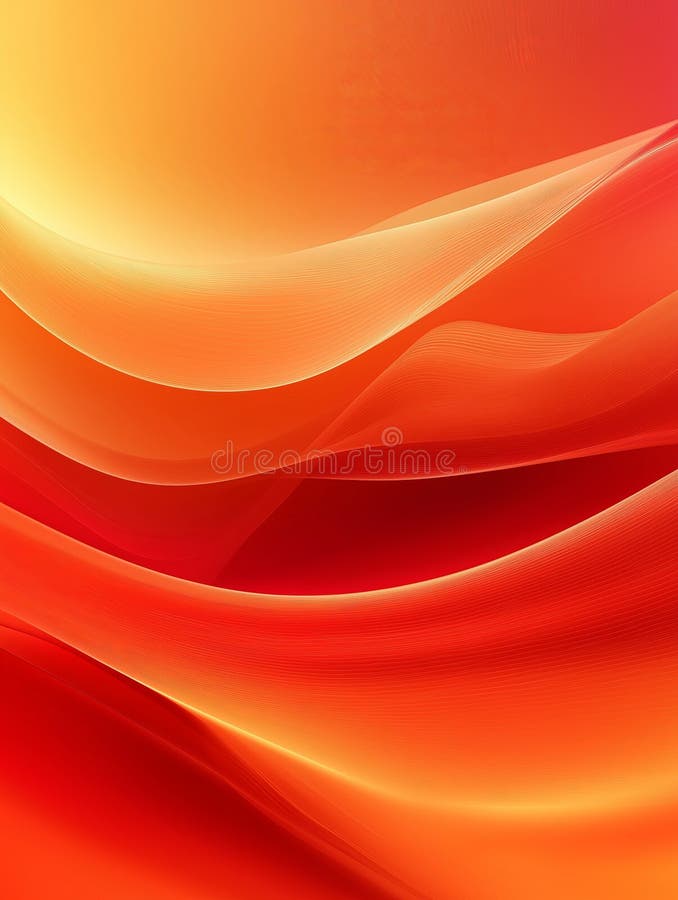 Abstract Red and Orange Background with Smooth Waves Stock Illustration - Illustration of ...
