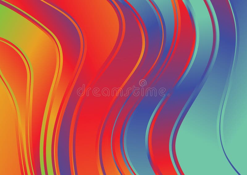 Abstract Red Orange and Blue Gradient Vertical Wave Background Stock ...