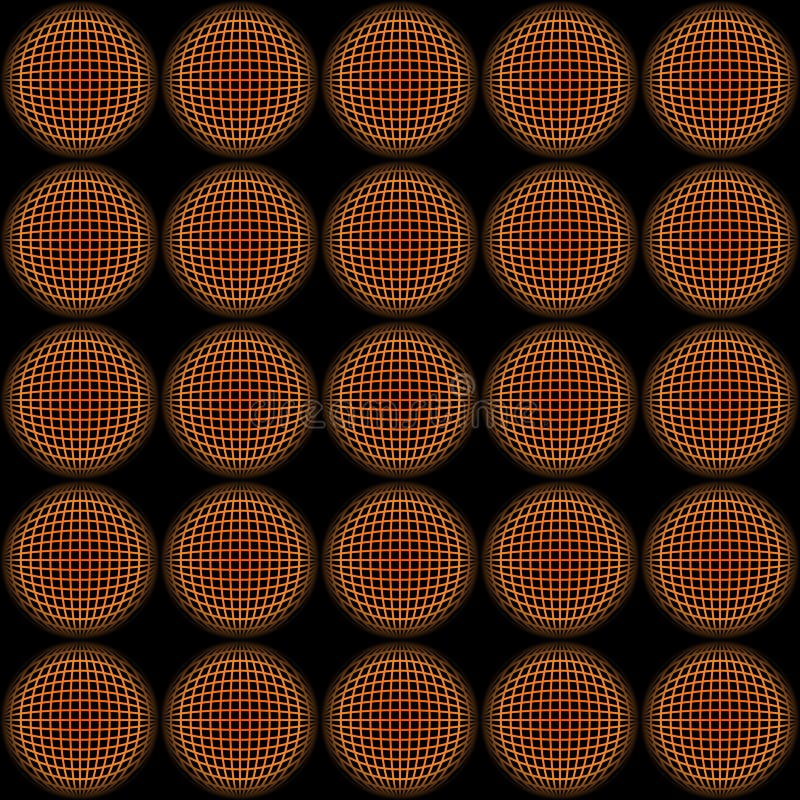 Abstract Red and Orange Circle Grid Patterns with 3d Illusion Effect ...