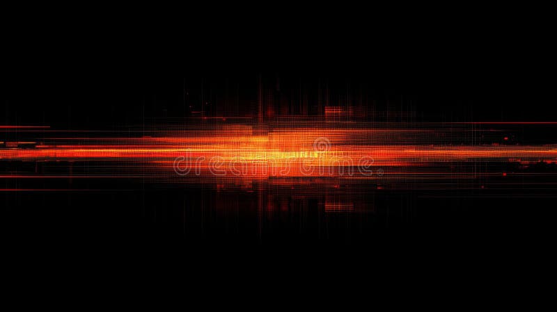 Abstract Red and Orange Energy Streaks on Black Background Stock ...