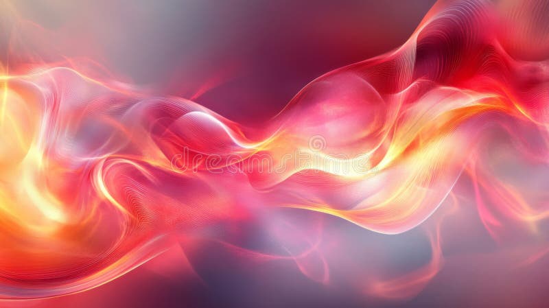 Abstract Red and Orange Energy Wave Background Stock Illustration ...