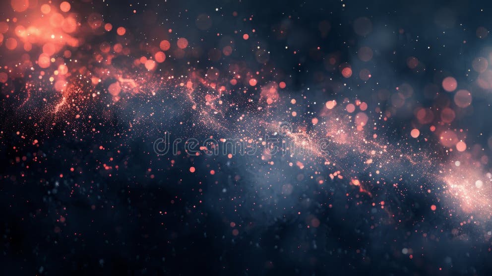 Abstract Red Orange Glowing Sparkle Burst Background, Particle ...