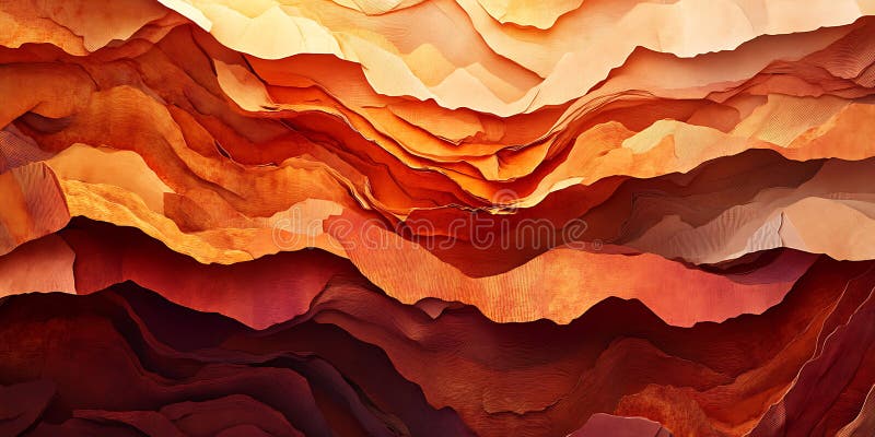Abstract Red and Orange Layered Mountain Texture Background Stock ...