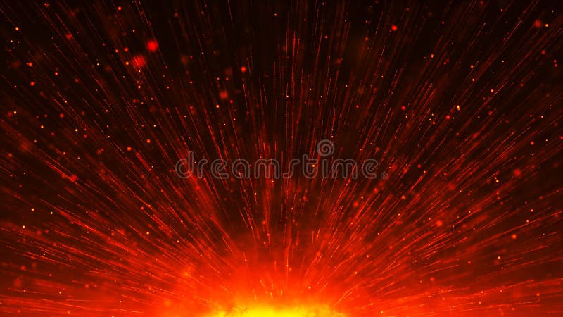 Abstract Red Orange LED Background with Rays and Motion Dots. Abstract ...