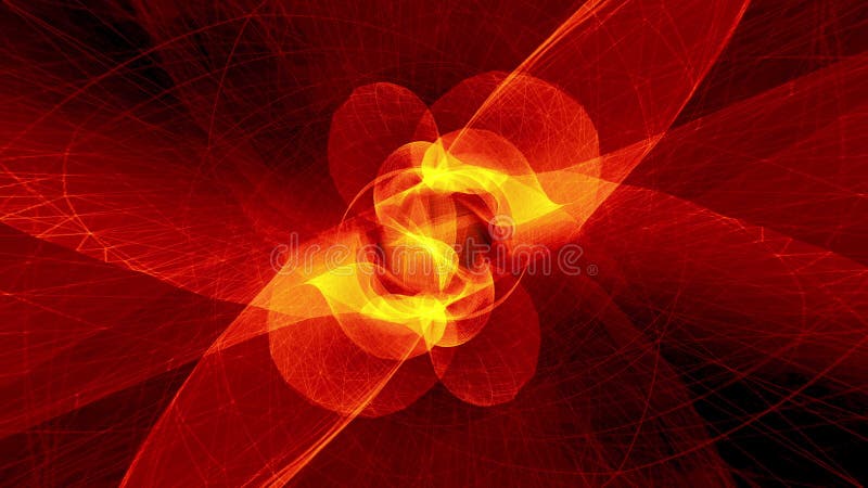 Orange Line Light Loop Flare Shine Wave Animation. 4K 3D Magical Shine ...