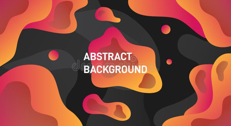 Abstract Red Orange Liquid Modern Dynamic Dark Background Vector Stock ...